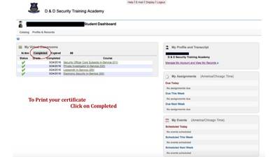 In-Service Renewals | D&D Security Training Academy