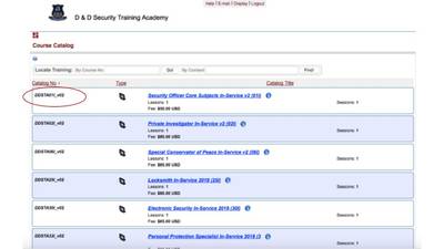 In-Service Renewals | D&D Security Training Academy